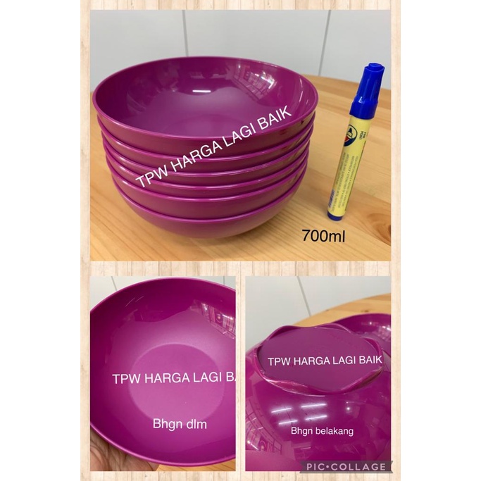 Tupperware Oh Dessert Bowl and Oh Dessert Plate Purple Serving ...