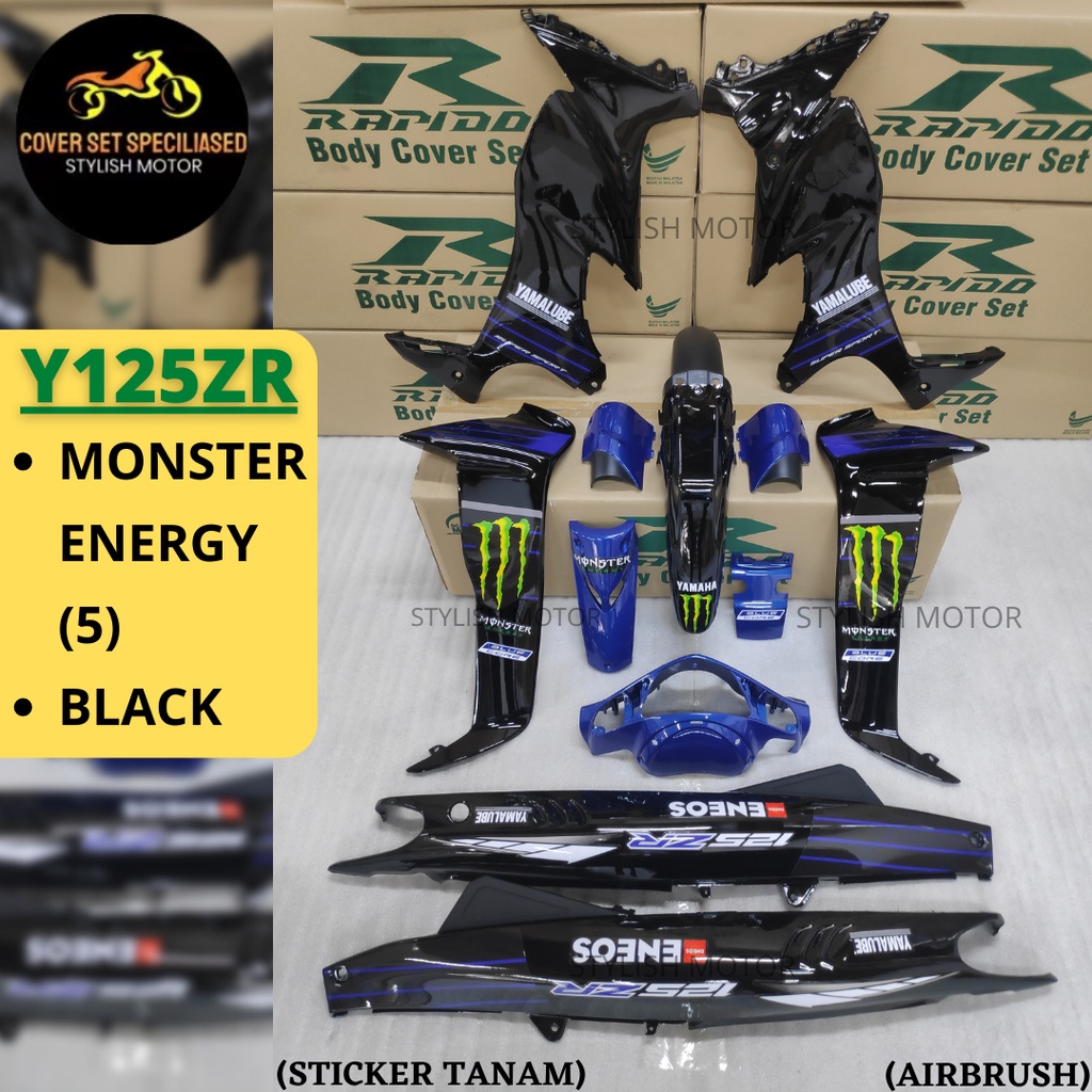 (STICKER TANAM/AIRBRUSH) RAPIDO COVER SET YAMAHA Y125 125ZR Y125ZR ...
