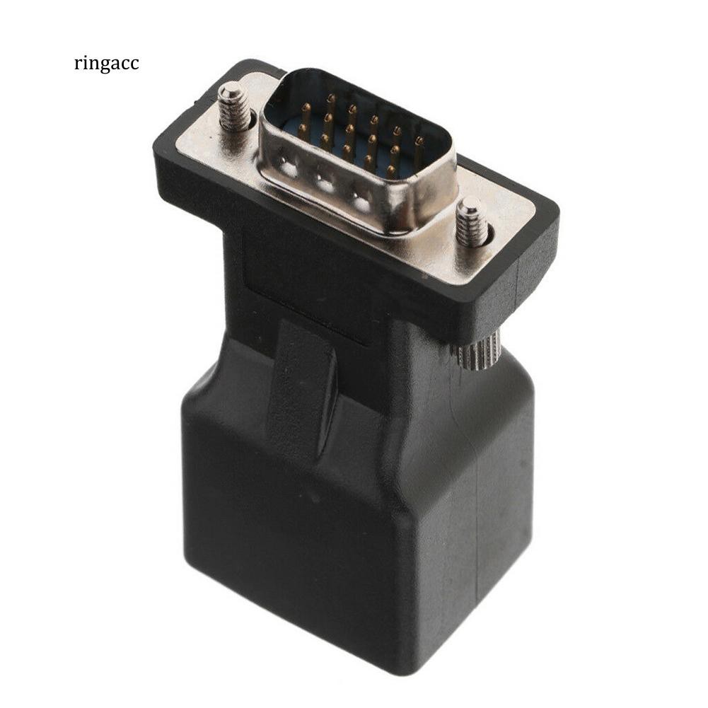 【RAC】2Pcs 15 Pin VGA Male to RJ45 Female Ethernet Adapter Connector LAN ...