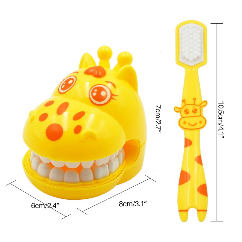 DEMO TEETH BRUSH! Mini Giraffe Teeth Teaching Model Dental Model Demo ...