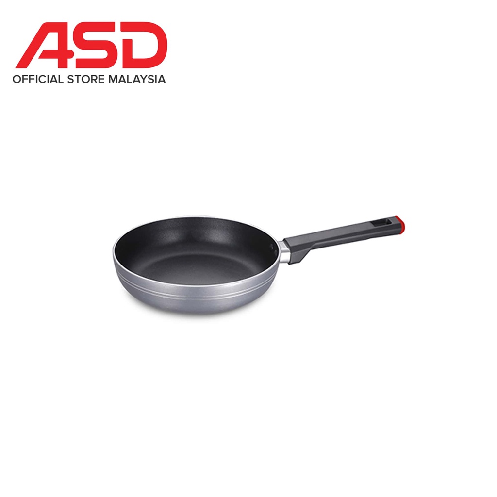 Asd 24cm Non Stick Gusto Red Fry Pan Kuali Leper Asd Kuali Leper
