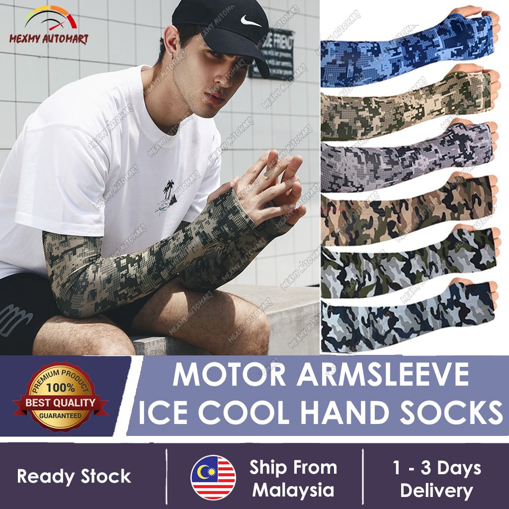 [𝐏𝐀𝐋𝐈𝐍𝐆 𝐌𝐔𝐑𝐀𝐇] UV Protect Arm Sleeve Hand Sock Sarung Lengan Motorcycle ...