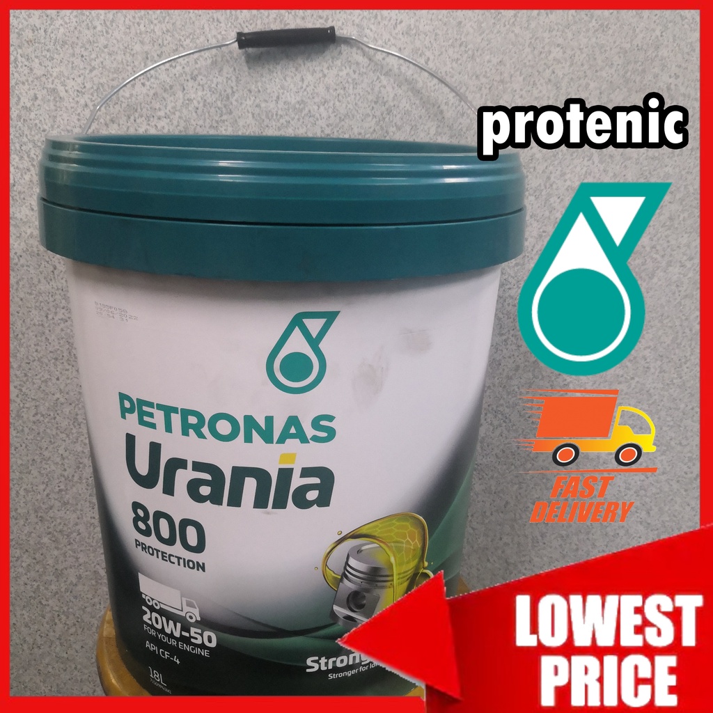 Petronas Urania 800 20W50 18L API CF-4 Diesel Engine Oil Lorry Heavy Duty Lubricant Minyak Hitam ...