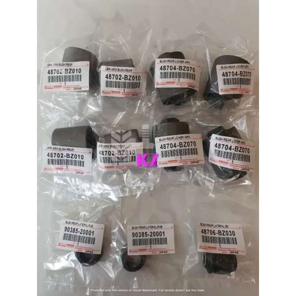 Toyota Avanza 1.3 1.5 rear upper lower laterial suspension arm bush 1 ...