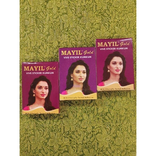 Mayil Gold Box Bindi/ Pottu Sticker Kum Kum | Shopee Malaysia