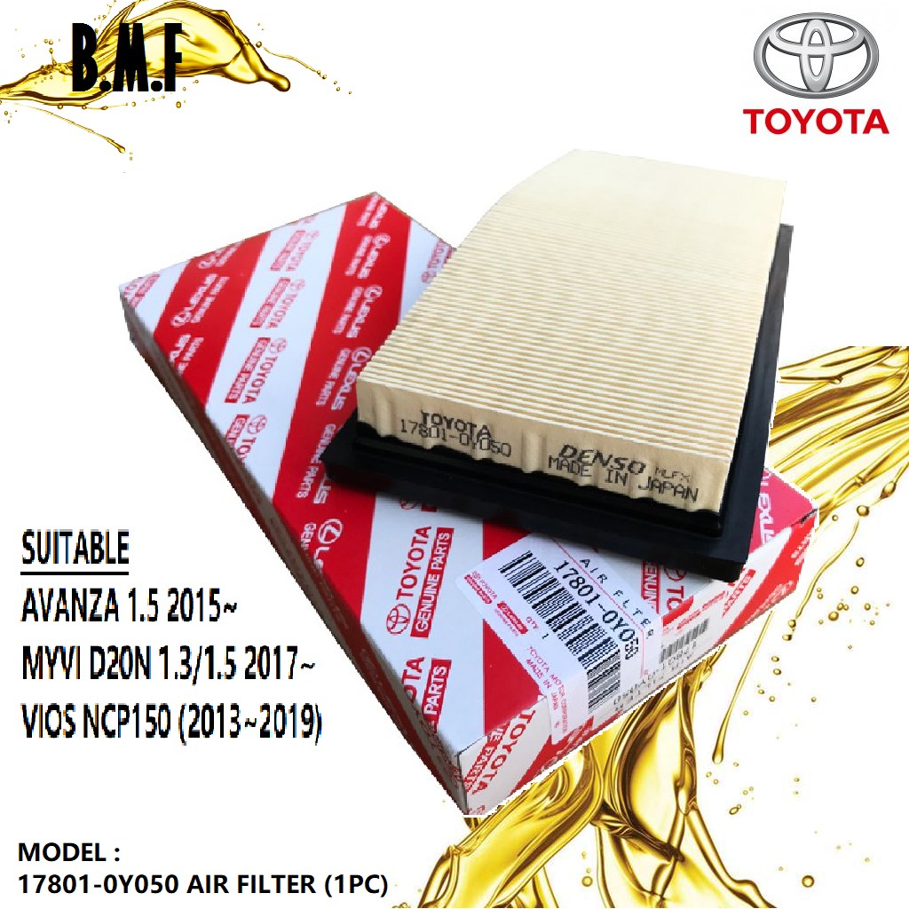 Perodua Myvi 2018 , Toyota Vios NCP150 Air Filter Premium Grade 17801 ...