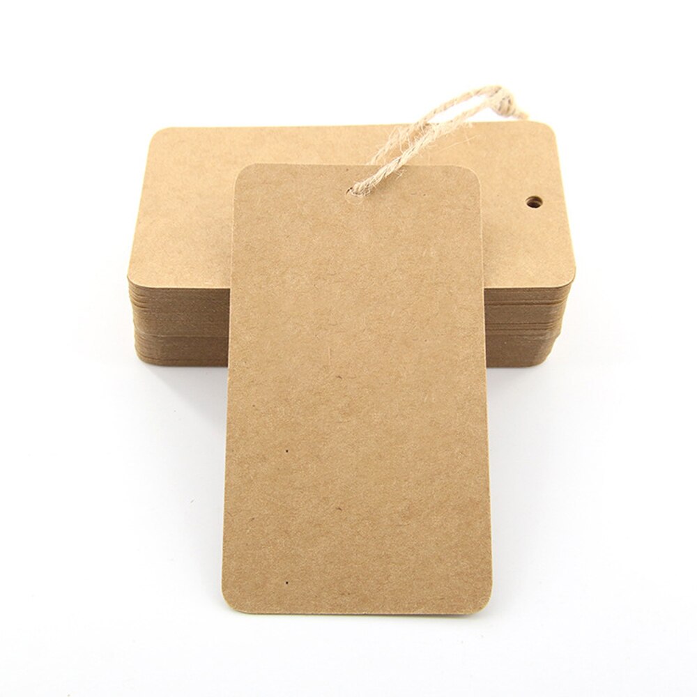 50PCS Blank Kraft Paper Tags DIY Card Wedding Party Note Blank Price ...
