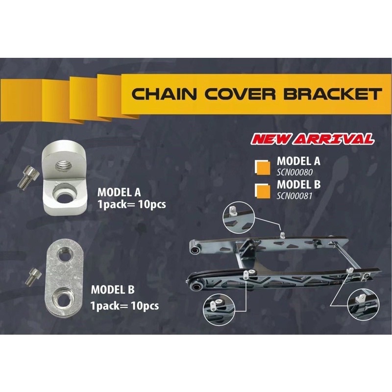 Swing Arm Alloy Modify Chain Cover Bracket Universal Y15ZR Y16ZR LC135 ...