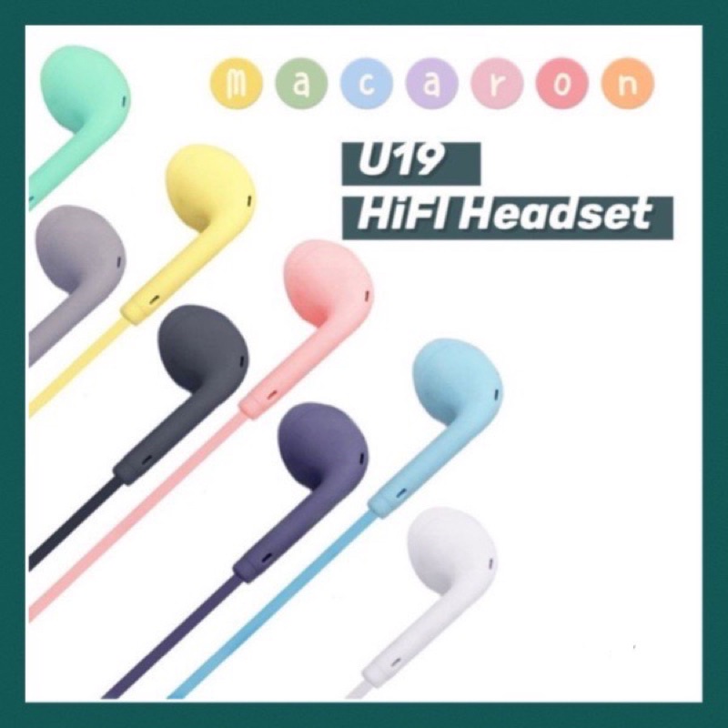 Macaron Earphone with mic Earphones TWS Earphone U19 Bass Earbuds ...