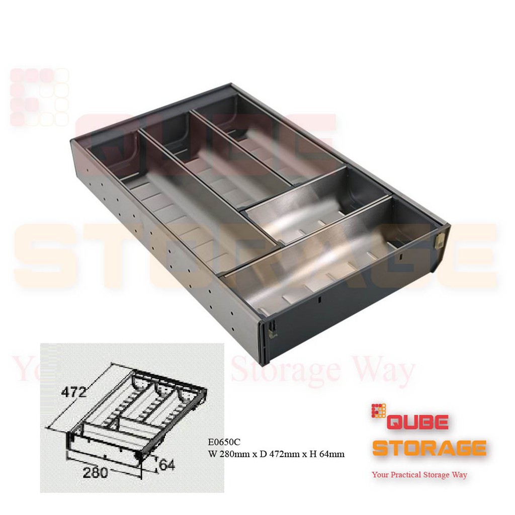 Stainless Steel Drawer Cutlery Spoon Tray Kitchen Cabinet Spoon Tray ...