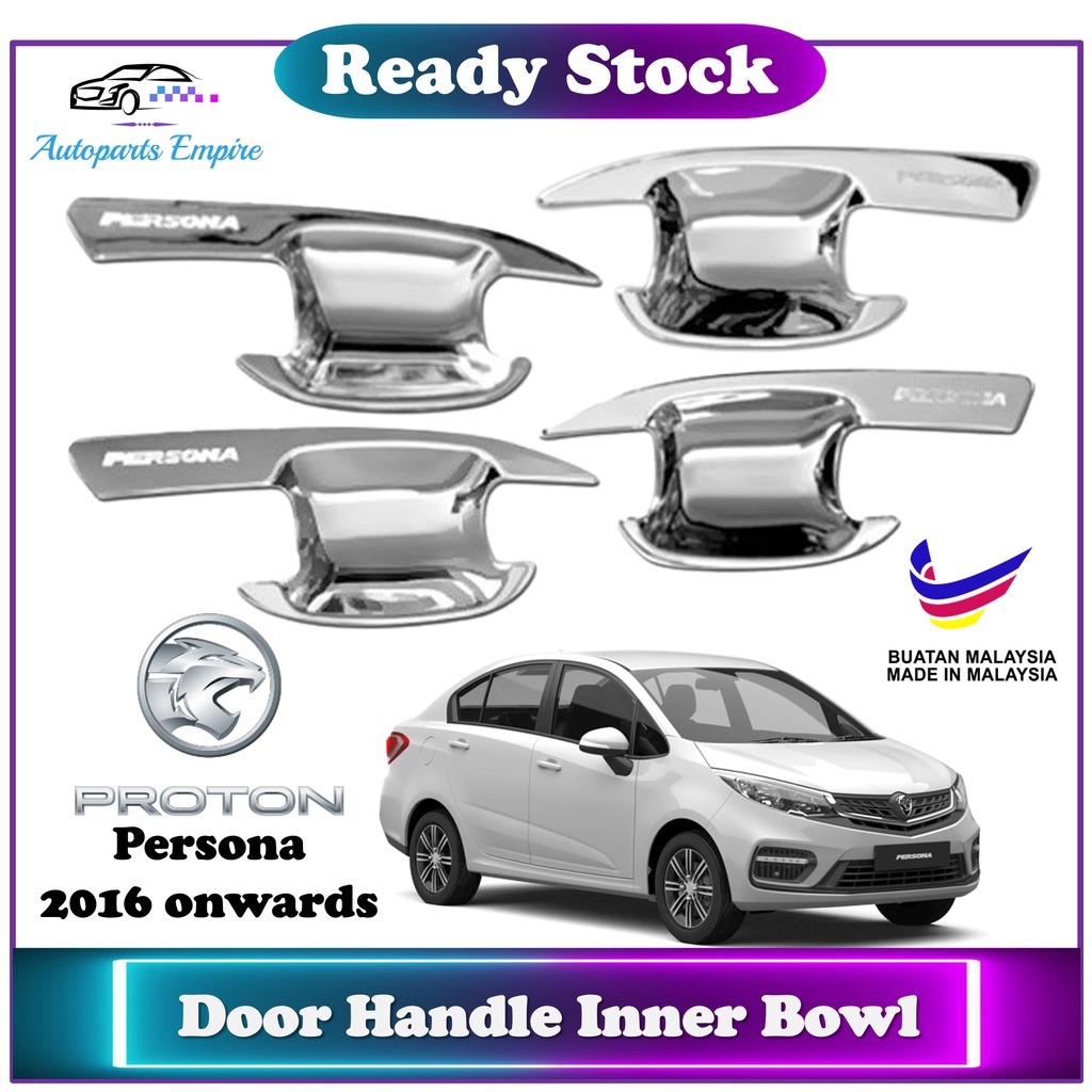 Proton Persona 】 Door Handle Inner Bowl Cover Trim - Chrome / Pintu ...