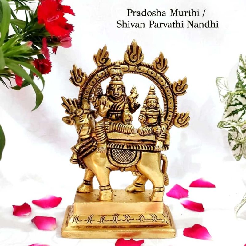 Pradosha Murthi /Shivan Parvati NandhiBrass Antique Finish Pradosha ...
