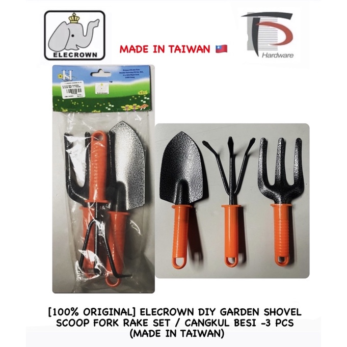 [100% ORIGINAL] ELECROWN DIY GARDEN SHOVEL SCOOP FORK RAKE SET ...