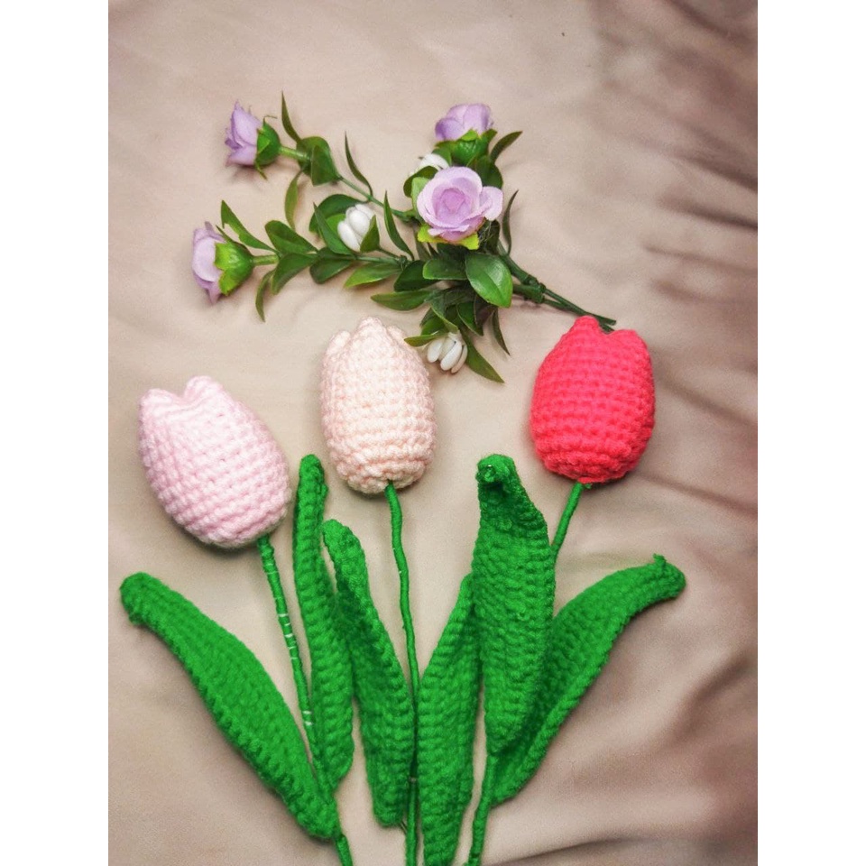 Bunga Tulip Kait Flower Crochet Tulips Knitting Murah | Shopee Malaysia