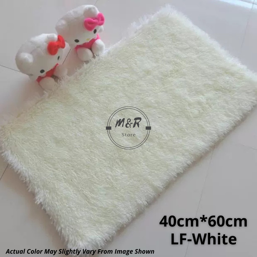 🇲🇾 Carpet Berbulu Alas Kaki Anti Slip Floor Mat Bath Mat 60x40cm Shaggy ...