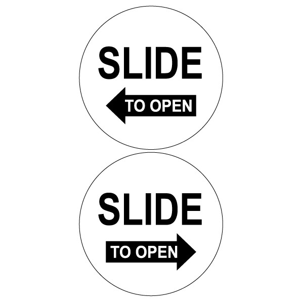 PUSH, PULL, SLIDE TO OPEN WITH ARROW SIGN, TOLAK, TARIK, LONG LASTING ...