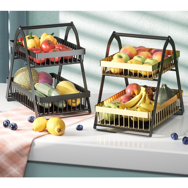 Vegetables Basket Portable Kitchen Storage Fruits Household Storage ...