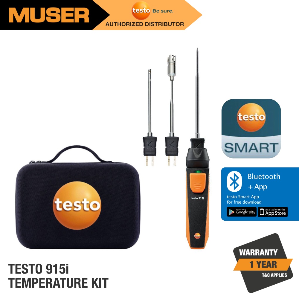 Testo 915i Temperature Kit (0563 5915) Thermometer with Temperature ...