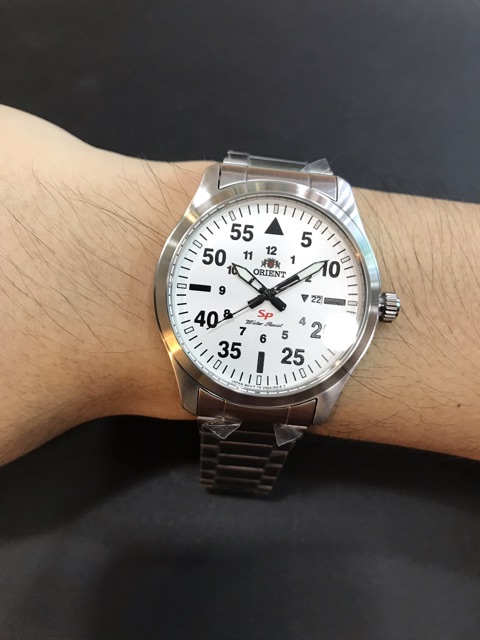 Orient SP Men’s Flight Aviator Stainless Steel Sport Watch ORFUNG2002W ...