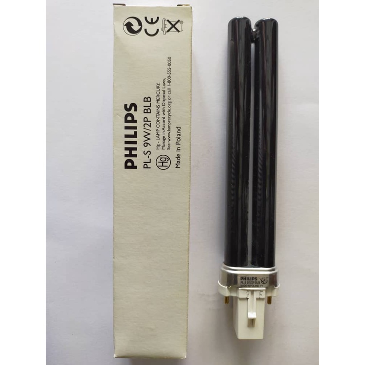 Philips PL-S 9W BLB/2P Black-light Blue UV Currency Note Scanning Tube ...