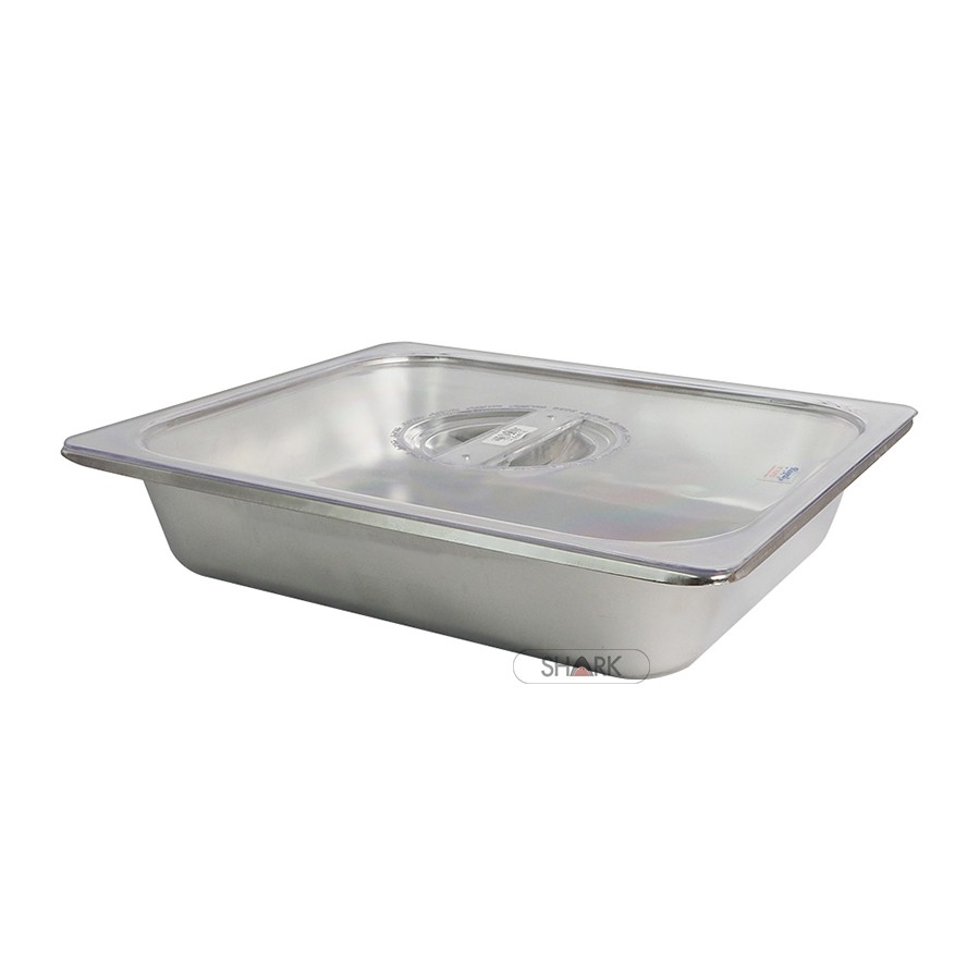 Half Size Stainless Steel Food Pan with Clear Cover / Food Pan For Food ...