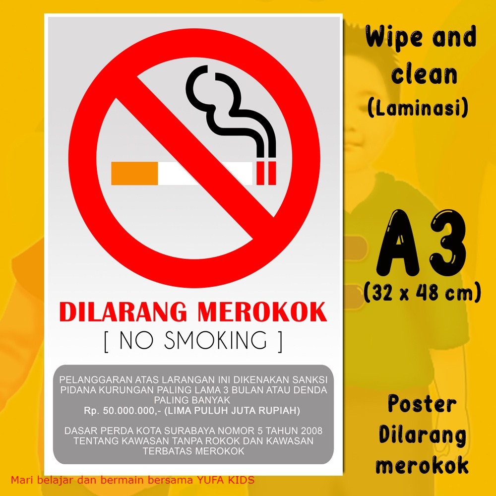 No Smoking poster - wipe and clean poster | Shopee Malaysia