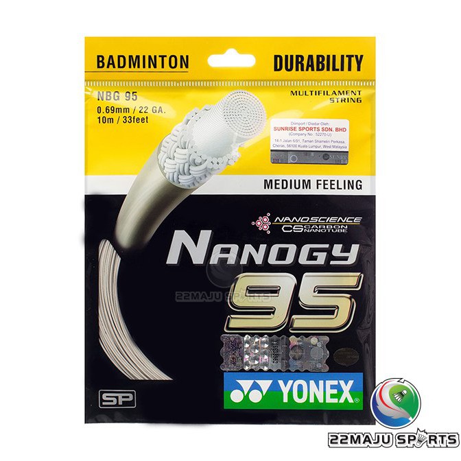 YONEX NANOGY 95 NANOGY 98 NANOGY 99 BADMINTON STRINGS | Shopee Malaysia