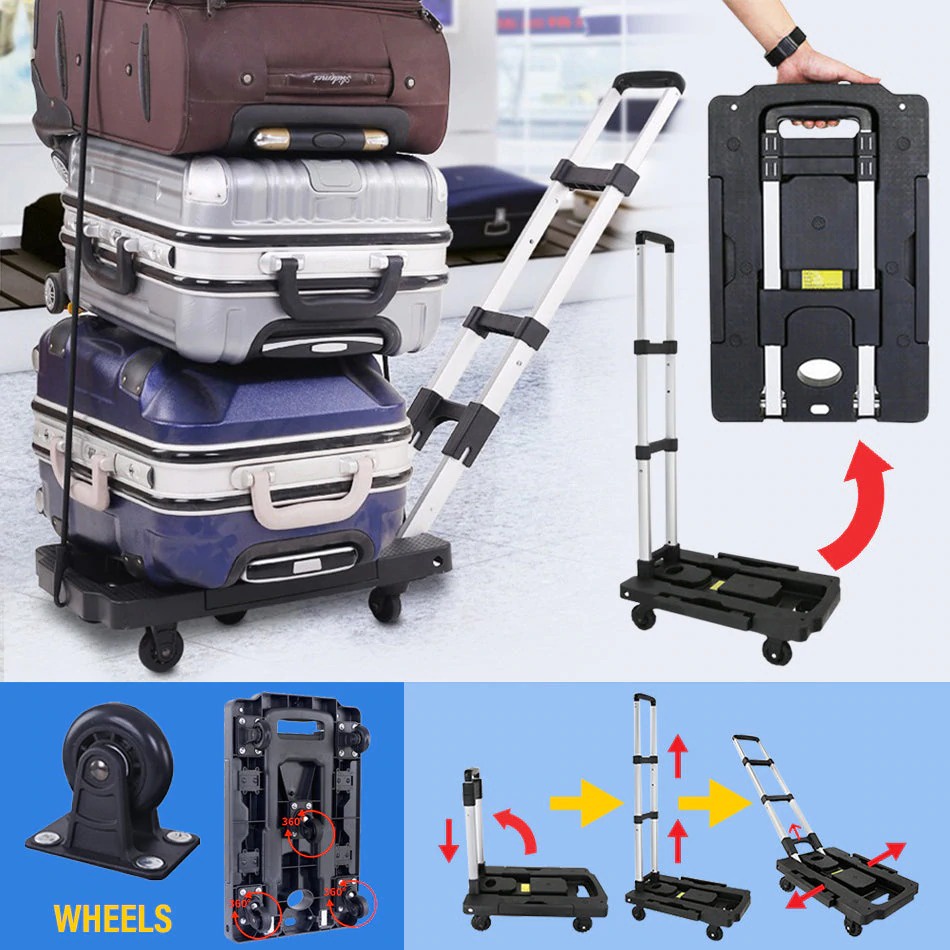 Newdirections Compact Portable Foldable Trailer Trolley Cart / Troli ...
