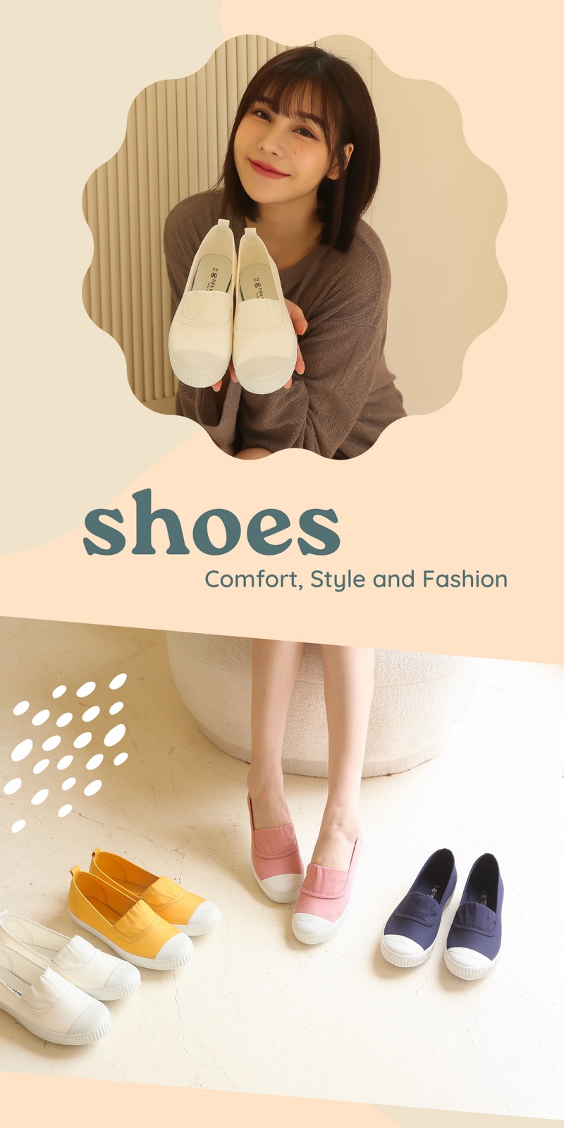 Fufa Shoes [Fufa Brand] Korean Style Plain Elastic Lazy Canvas Casual ...