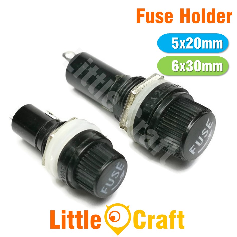 Fuse Holder Panel Mount PCB Mount 5x20mm 6x30mm Glass Fuse | Shopee ...