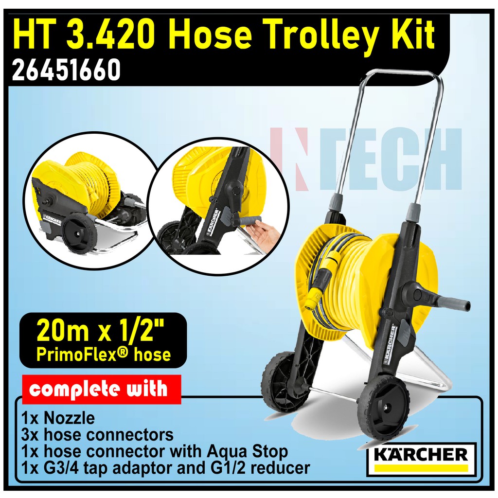KARCHER HT3.420 / HT3420 HOSE TROLLEY KIT 1/2" X 20M, P/N 26451660 ...