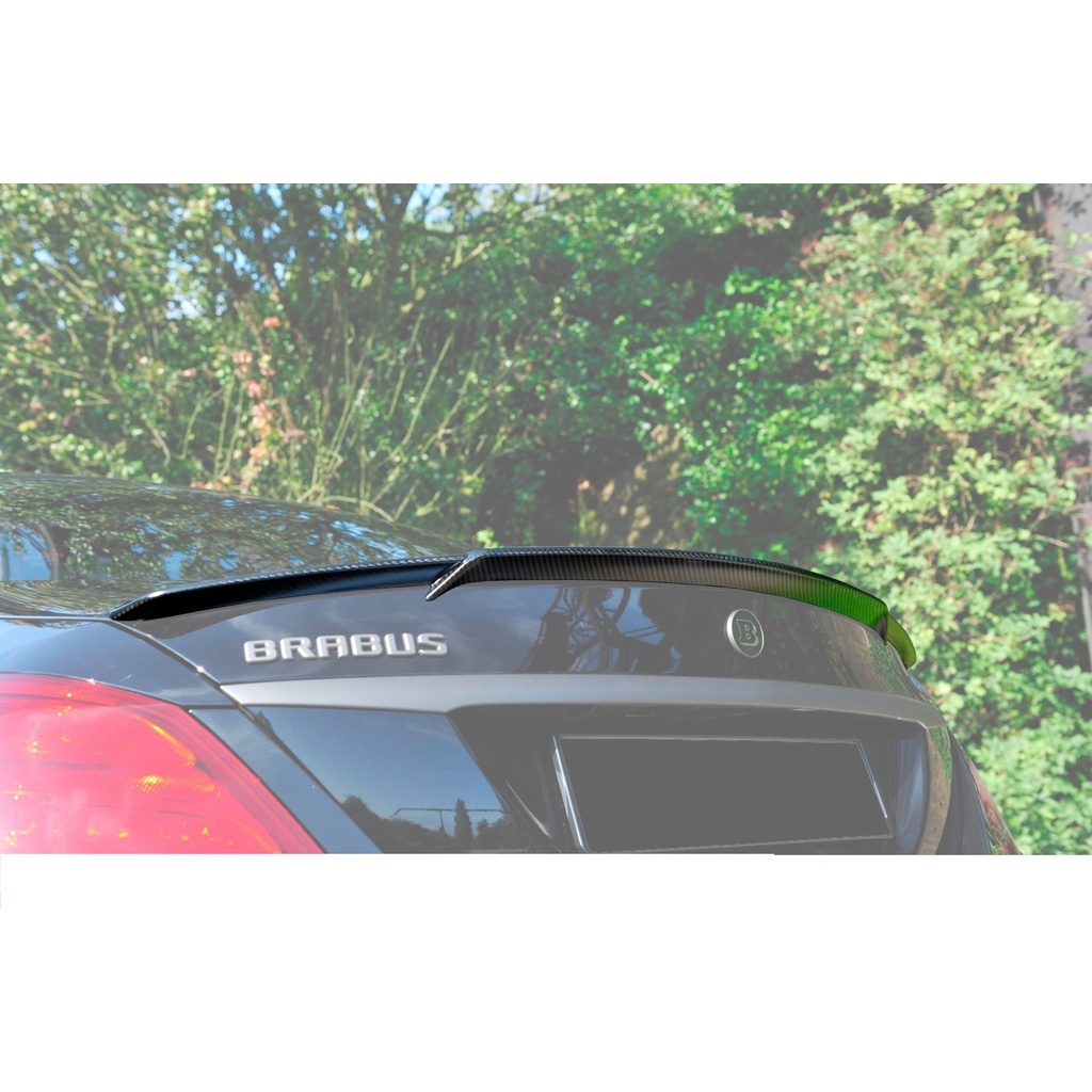 Mercedes benz w205 Brabus carbon fiber rear boot trunk ducktail lip ...