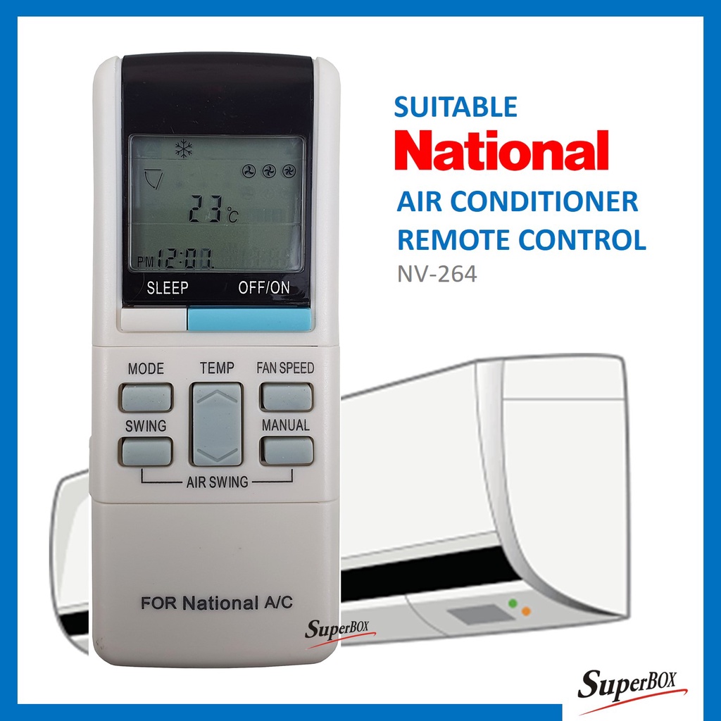 National Replacement National Aircond Air Cond Air Conditioner Remote ...