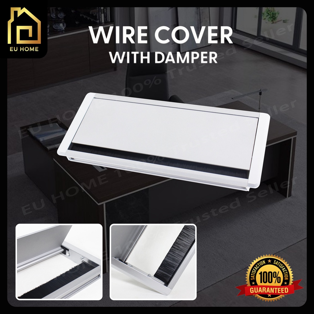 Eu Home Aluminum Rectangle Wire Cable Grommet With Damper Hole Cover ...