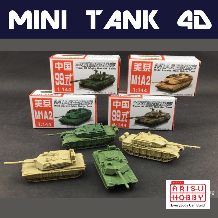 Miniature Tank 4D Mini Model 1/144 Main Battle Abrams Diorama Gundam | Shopee Malaysia