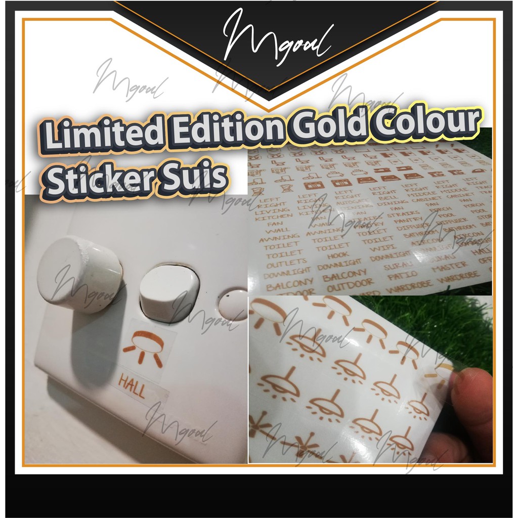 ReadyStock]Limited Edition Gold Sticker suis/sticker switch icon ...