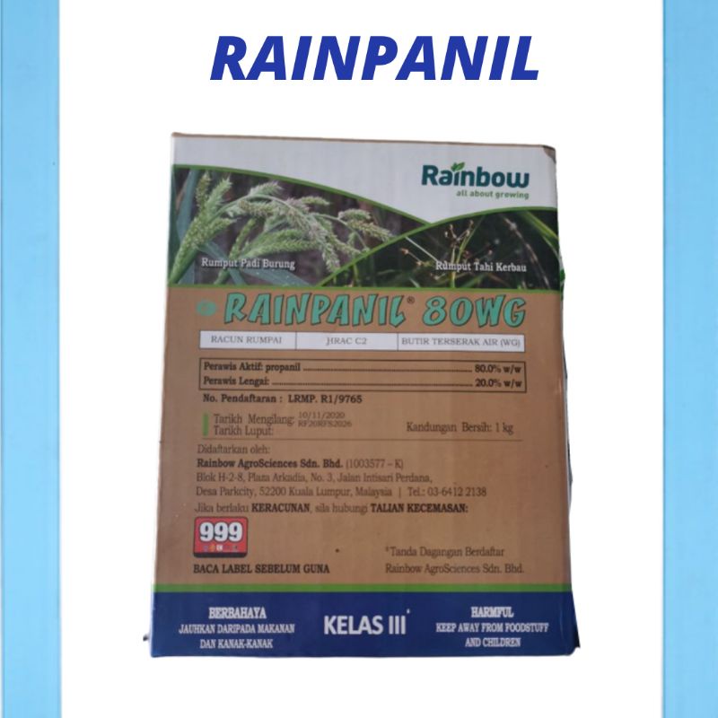 Rainpanil 1kg (Sama Dengan Nufarm STAM) Propanil Racun Rumput Padi ...