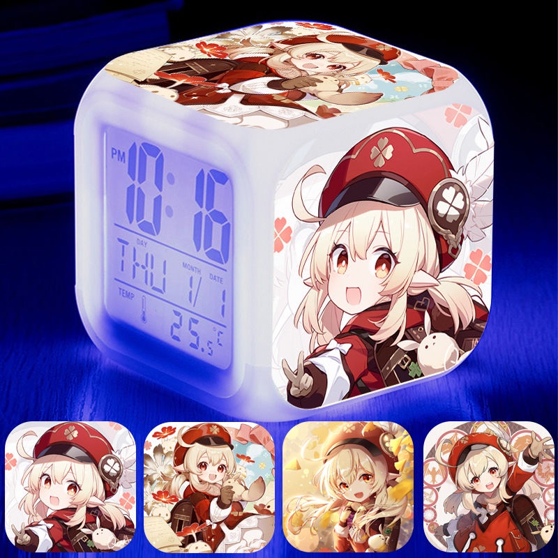 Genshin impact alarm clock game Xiao Keqing Hutao Klee Venti RAIDEN ...