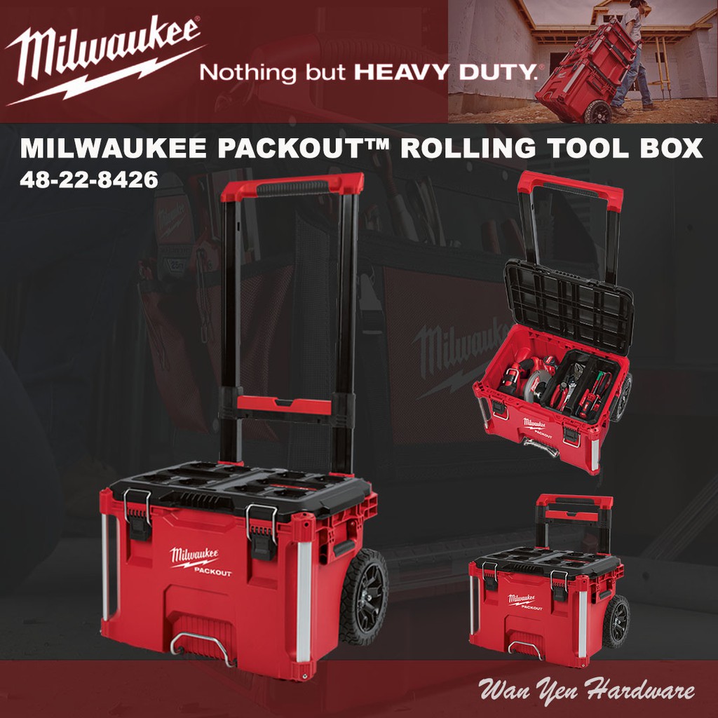 MILWAUKEE PACKOUT™ Rolling Tool Box 48-22-8426 | Shopee Malaysia