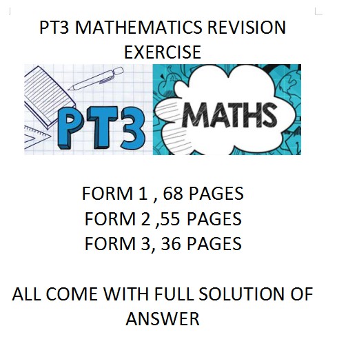 PT3 MATHEMATICS REVISION FORM1,2,3 | Shopee Malaysia