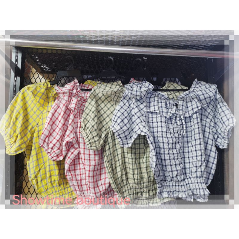 (Ready stock) Blouse with strip design | Shopee Malaysia