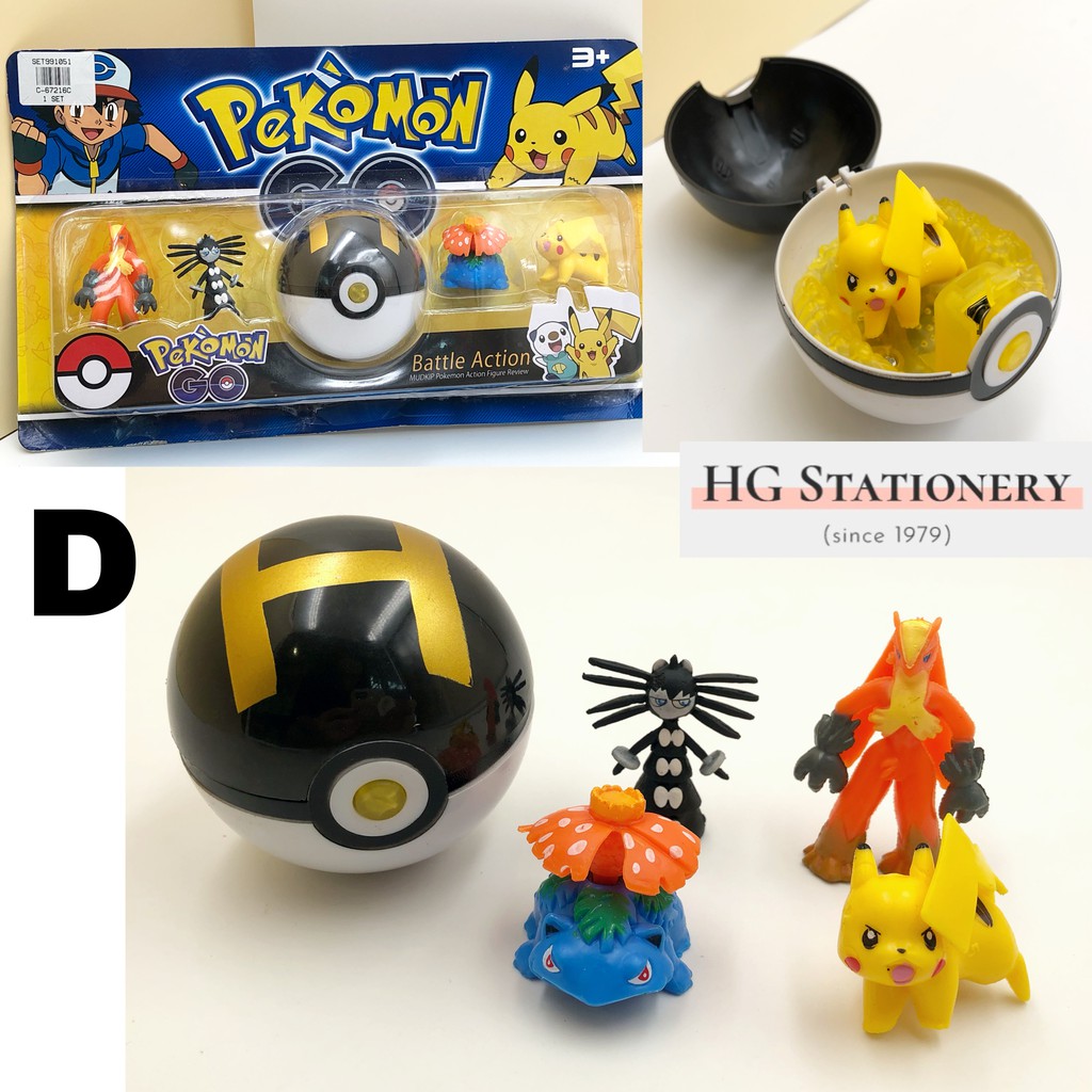 Pokemon Battle Figures & Poke Ball Toy Set | Shopee Malaysia