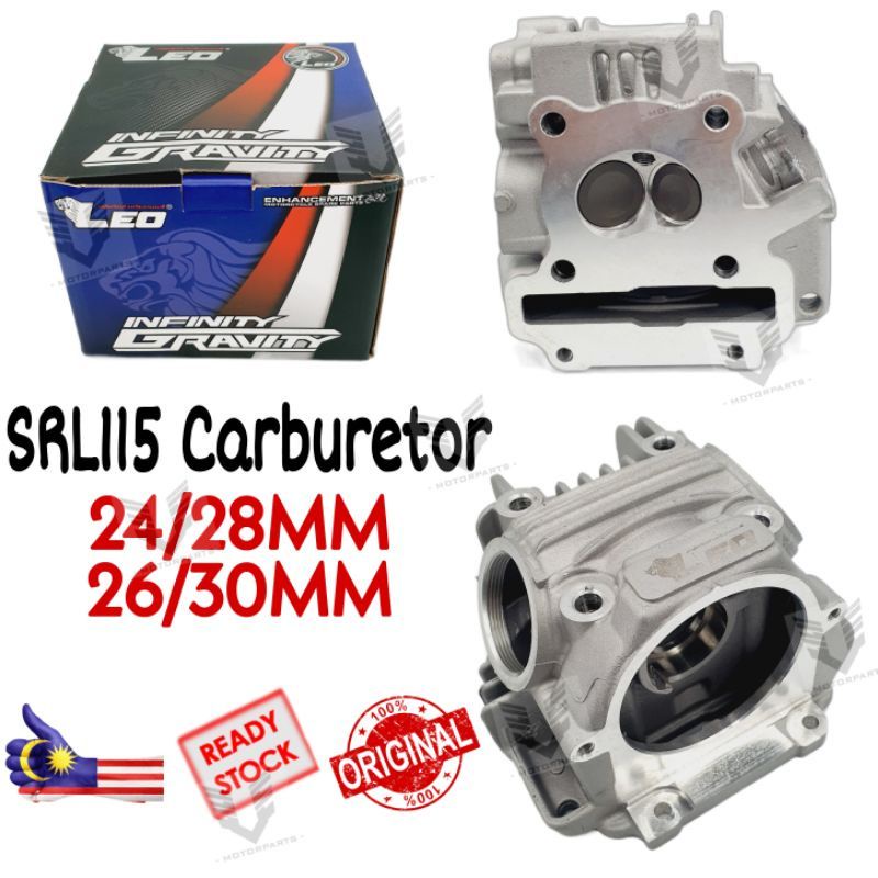 LEO SRL115 CARBURETOR 24/28MM 26/30MM RACING HEAD + VALVE SET SRL115 ...