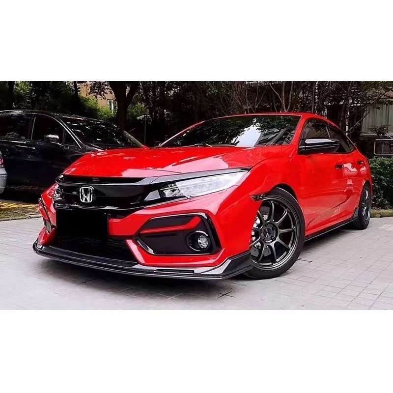Civic Fc For Si Bumper Fk4 Fk7 Front Lips Lip Diffuser Double Layer ...