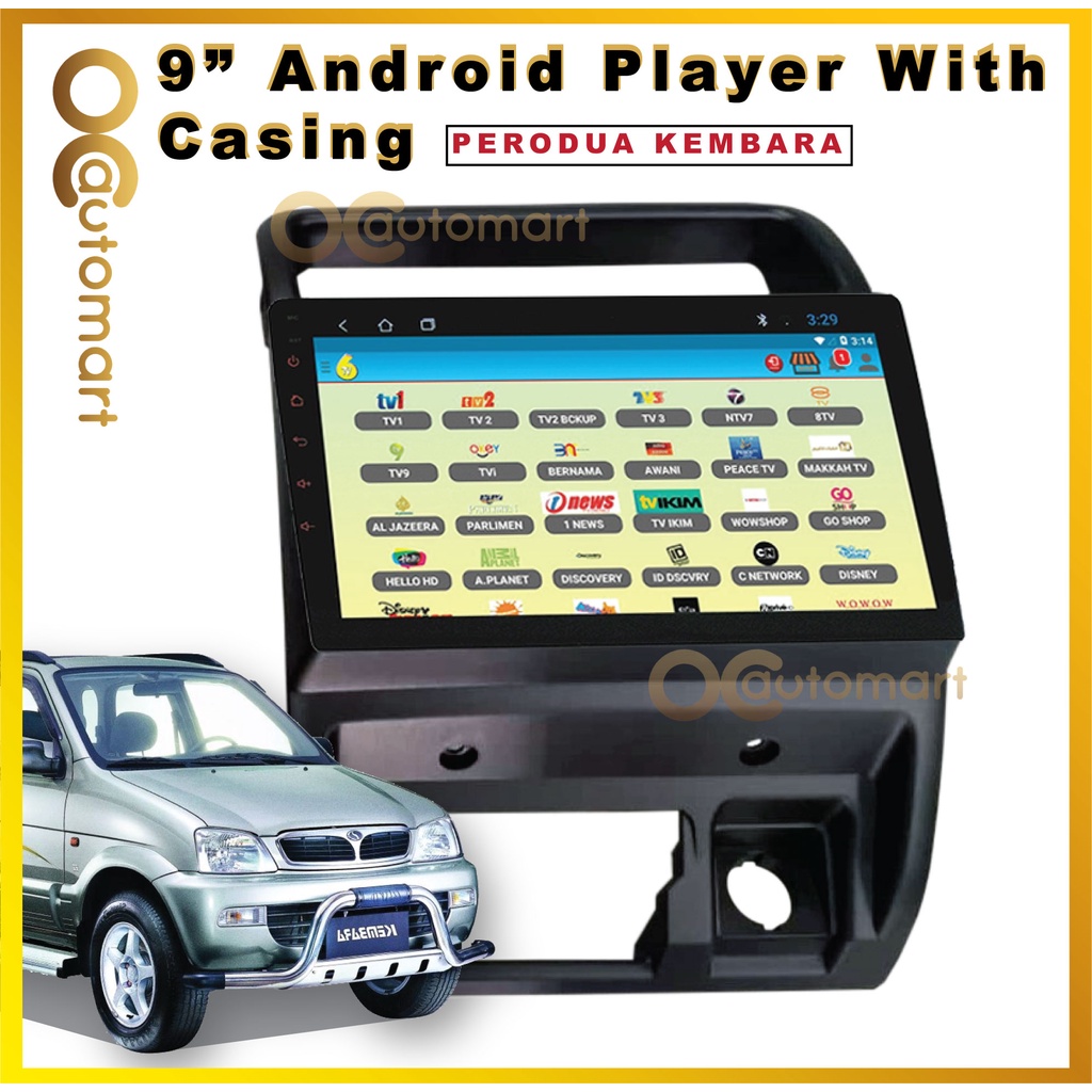 9 Inch ANDROID PLAYER WITH CASING PERODUA KEMBARA (Black) | Shopee Malaysia