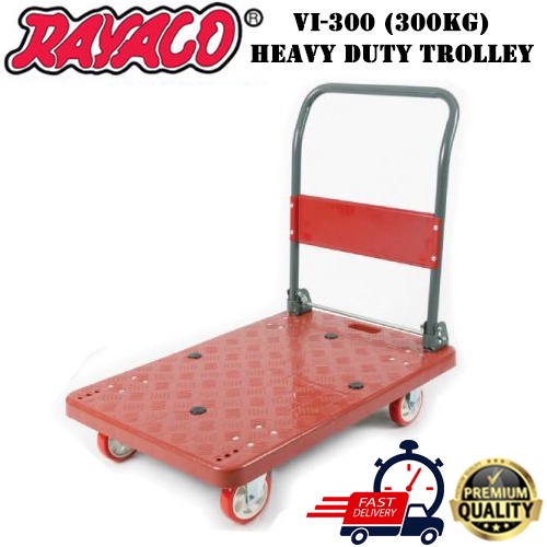 300KG Heavy Duty PVC Platform Hand Truck / Trolley With Low Noise PU ...