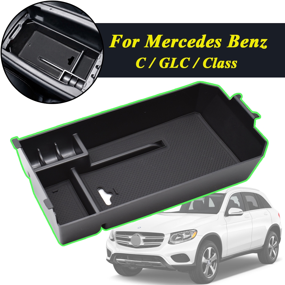 Car Armrest Storage Box For Mercedes Benz C GLC Class W205 C180 C200 ...