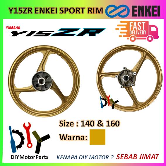Y15ZR ENKEI 3 KAKI SPORT RIM TIGA BATANG CAST WHEEL RIM 140 160 3 KAKI Y15 Y15Z | Shopee Malaysia