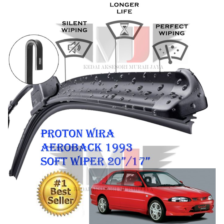 Proton Wira aeroback 1993 100% Car Wiper Soft Rubber Wipers Blade ...