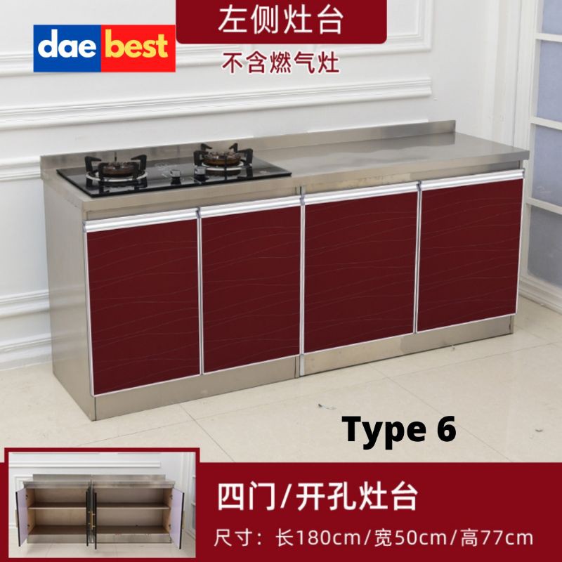 2mm Stainless Steel - Modern Kitchen Cabinet | Shopee Malaysia